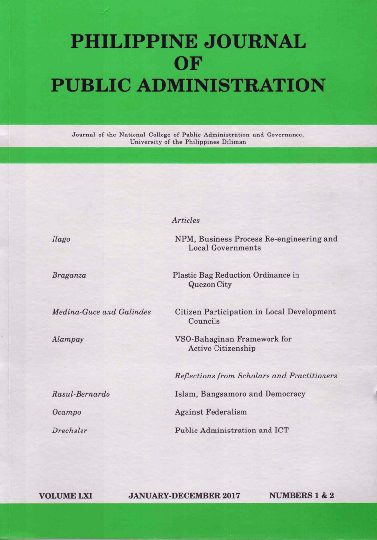 Philippine Journal of Public Administration Vol 61 No 1-2 - Philippine ...