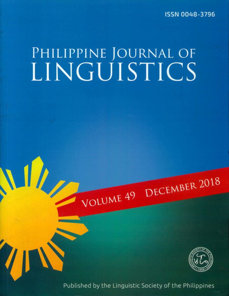 Philippine Journal of Linguistics Vol 49 - Philippine Social Science ...