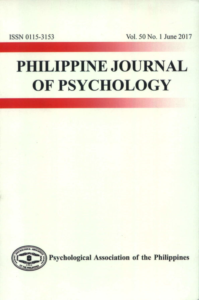 Philippine Journal of Psychology Vol 50 No 1 - Philippine Social ...