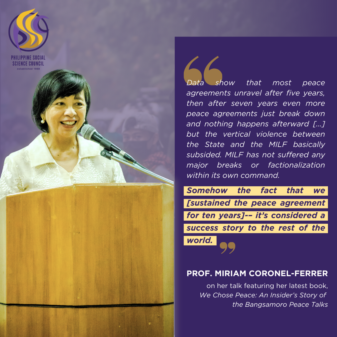 Book Talk on We Chose Peace: An Insider’s Story of the Bangsamoro Peace ...